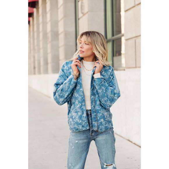 Listicle | Jackets & Coats | New Listicle Ruby Quilted Denim Jacket In ...